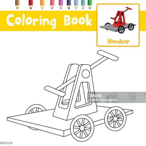 색칠 하기 페이지 핸드카 만화 캐릭터 원근 보기 벡터 일러스트 0명에 대한 스톡 벡터 아트 및 기타 이미지 0명 3차원 형태 교육 Istock