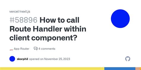 how to call route handler within client component · vercel next js