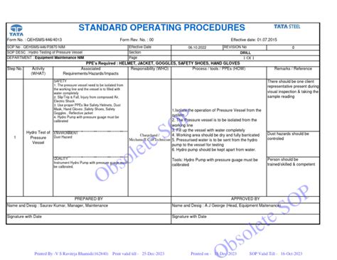 Hydro Testing Of Pressure Vessel Pdf Personal Protective Equipment Occupational Safety And