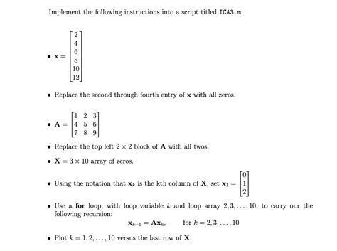 Solved Implement The Following Instructions Into A Script Chegg Com