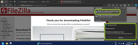 Solved How To Safely Download And Install Filezilla And Why Ms Edge Blocks It With Virus Detected