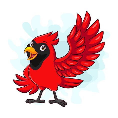 Cartoon Little Cardinal Bird On White Background 17678843 Vector Art At