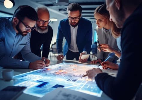 Premium Ai Image Web Designers At A Startup Collaborating On A Mobile App Design Project