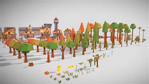 Low Poly Medieval Assets Pack Free Vr Ar Low Poly 3d Model Cgtrader