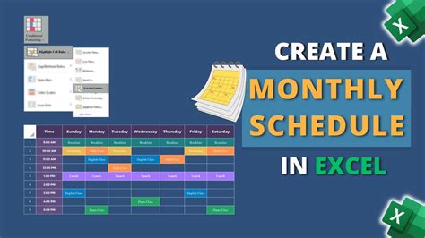 How To Create A Monthly Timetable In Excel