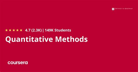 Quantitative Methods Coursera