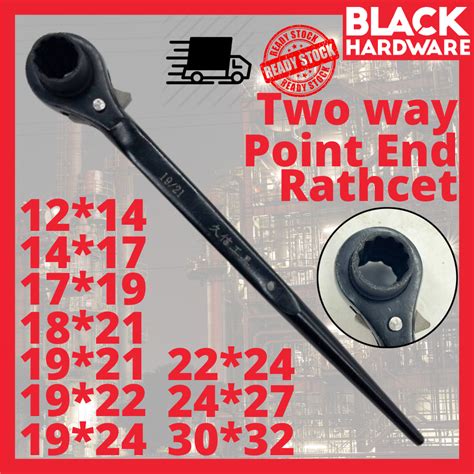Black Hardware Two Way Pointed Tail Working Industrial Quick Plug Scaffold Socket Ratchet