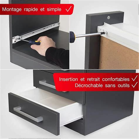 drawer slides 400mm set of 2 1 pair sliding drawer runners in