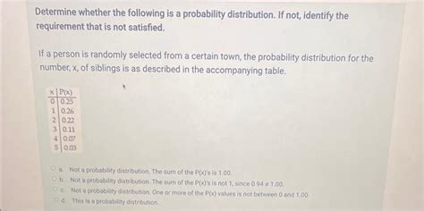 Solved Determine Whether The Following Is A Probability Chegg