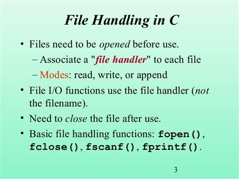 File Handling In C