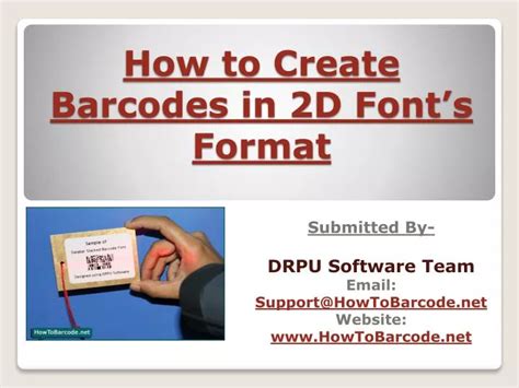 ppt how to create barcode in 2d font formats powerpoint presentation
