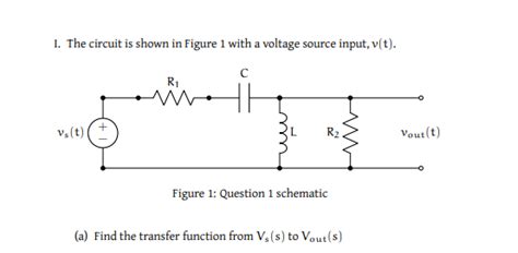 solved i the circuit is ﻿shown in ﻿figure 1 ﻿with a voltage