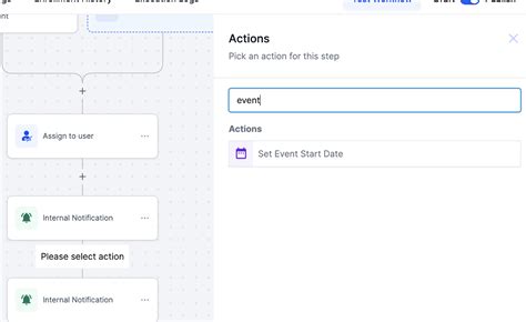 Workflow Action Set Event Start Date Captivation Hub