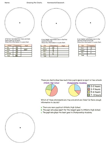 Pie Chart Questions Pdf