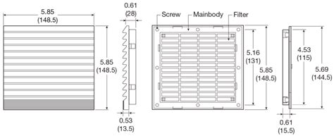 Pfg 12 Series 120mm 472 Square Filter Kits Mechatronics