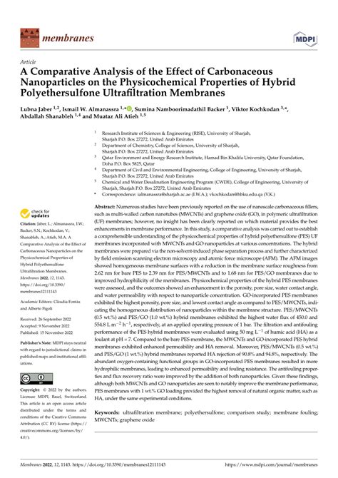 Pdf A Comparative Analysis Of The Effect Of Carbonaceous