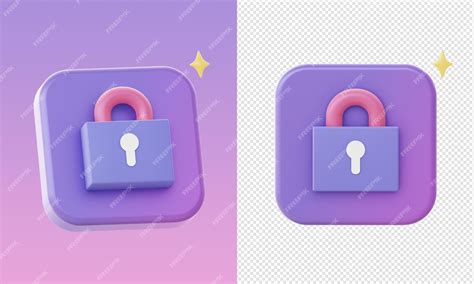 Premium Psd Simple 3d Purple Padlock Icons For Ui Ux Web Mobile Apps Social Media Ads Designs