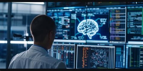 Businessman Analyzing Data With Artificial Intelligence Generative Ai