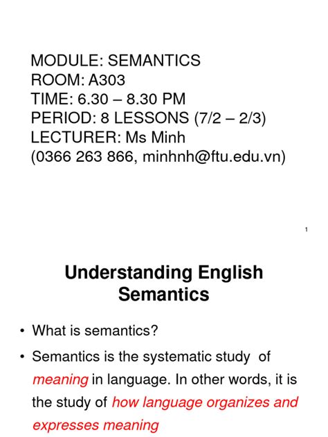 Lecture 1 Download Free Pdf Semantics Word