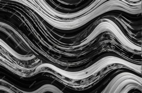 Premium Photo Abstract Black And White Waves Intertwining In A