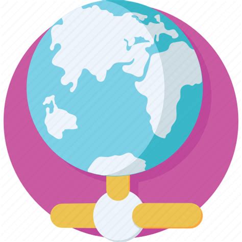 globe hosting internet networking server icon