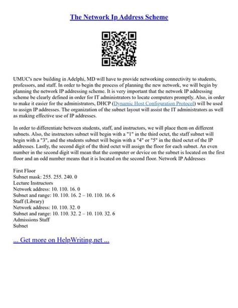 The Network Ip Address Scheme Pdf Computing Technology And Computing