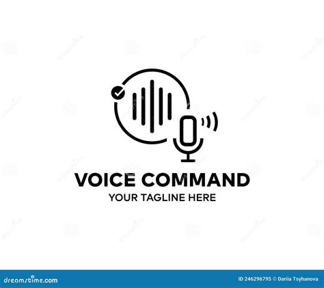 Voice Command Logo Design Voice Assistant Concept Sound Wave