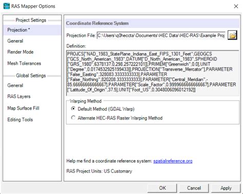 Spatial Reference System