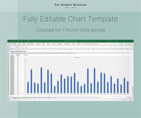Basic Bar Chart Excel Template Multiple Variables Etsy