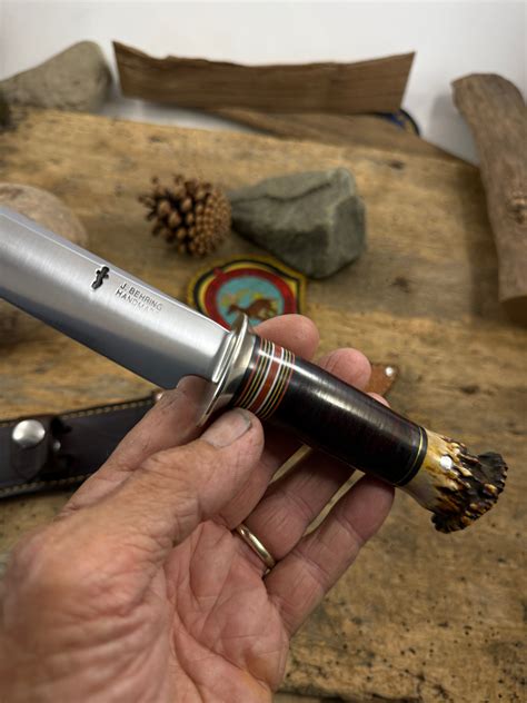 Crown Stag Scagel Style Beaver Tail Hunter Treemanknives