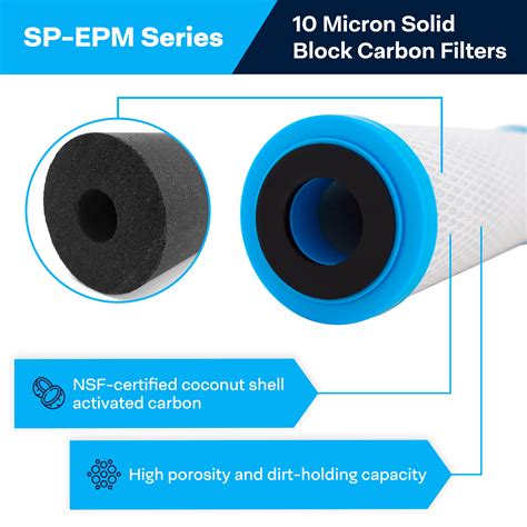 Sp Epm 10 10x25 Pac Nsf Carbon Block Water Filter 575