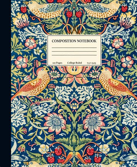 Composition Notebook College Ruled William Morris Strawberry Thief