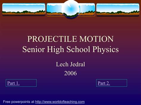 Projectile Motion Ppt