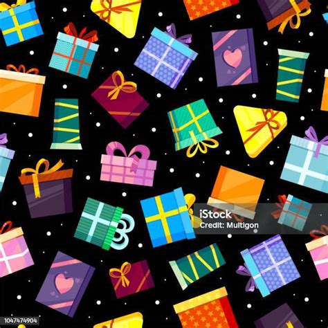 선물 상자 패턴입니다 색된 크리스마스 발렌타인과 다른 축 하 리본 및 리본 상자 쇼핑 깜짝 생일 선물 개체 그룹에 대한 스톡 벡터 아트 및 기타 이미지 Istock