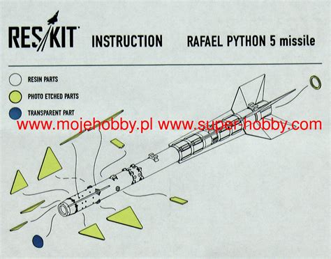 Rafael Python 5 Missile 4 Pcs F 16i F 16d F 15i Mirage F1 Res