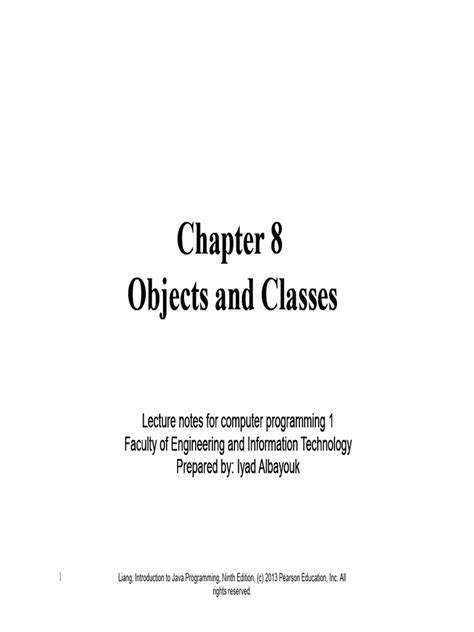 Introduction To Javachapter8 Pdf Programming Constructor Object Oriented Programming