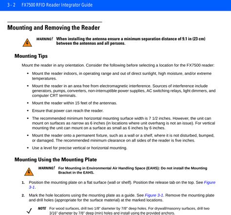Zebra Technologies Fx7500 Fx7500 Rfid Fixed Reader User Manual Installer Guide Part 1