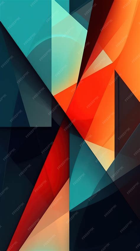 Modern Abstract Artwork With Sharp Angular Shapes And Soft Curves Ai Generated Premium Ai