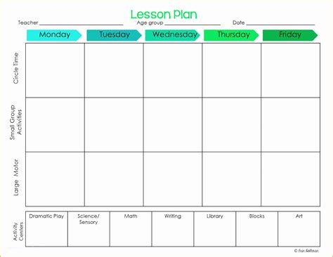 46 Pre K Lesson Plan Template Free Heritagechristiancollege