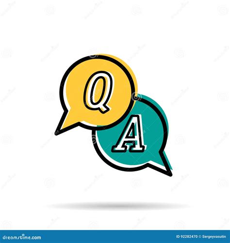 Line Icon Questions And Answers Stock Vector Illustration Of Flat Idea 92282470