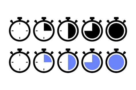 Premium Vector Simple Stopwatch Progress Set