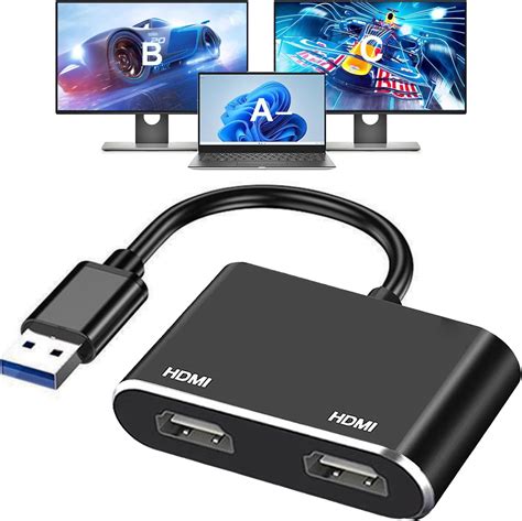 Akwor Usb To Hdmi Adapter For 2 Monitors Usb 30 To Dual
