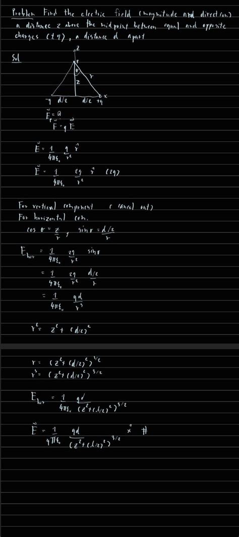 The Electric Field Example Problem No2 With A Solution 21 The