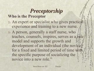 Nursing Guide To Preceptorship Ppt
