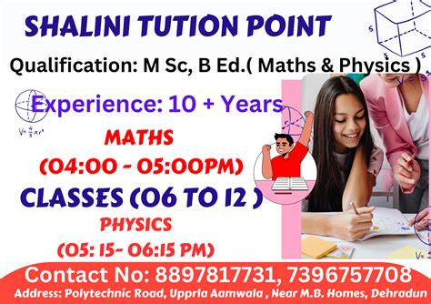 Best Maths Tution Point In Dehradun Uttarakhand Shalini Maths Tution