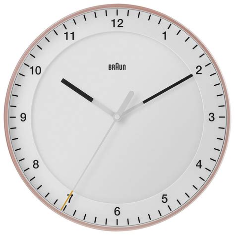 Bc17 Braun Classic Large Analogue Wall Clock Rose And White Braun