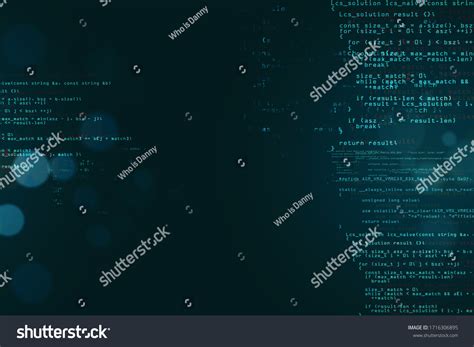 Abstract Dark Coding Backdrop Text Programming Stock Illustration