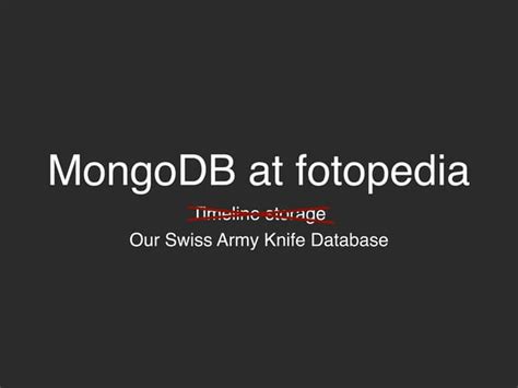 mongodb our swiss army knife database pdf databases computer