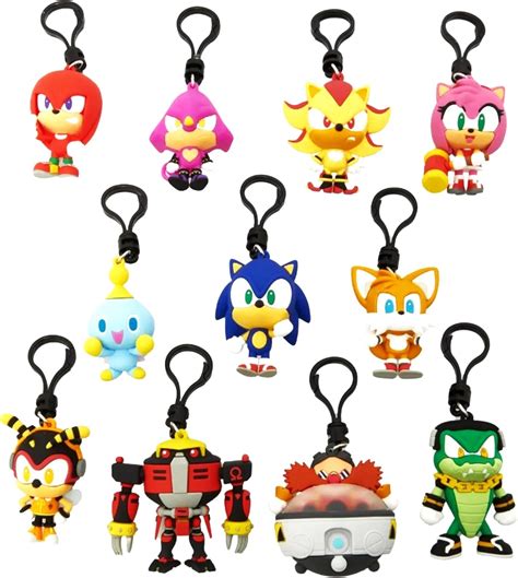 Sonic The Hedgehog Series 3 3d Foam Figural Bag Clip Blind Bag Keychain Sonic