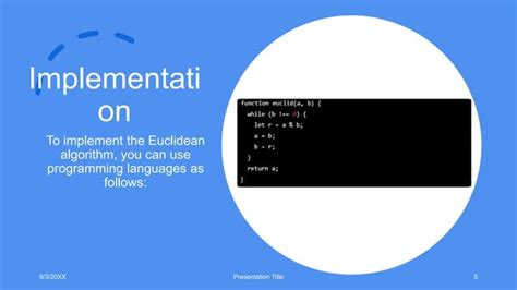 Euclidean Algorithmpptx Technology And Computing